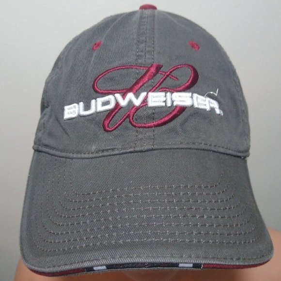 Accessories | Budweiser Logo Adjustable Hat Gray Cotton Canvas Ball Cap By The Game | Poshmark